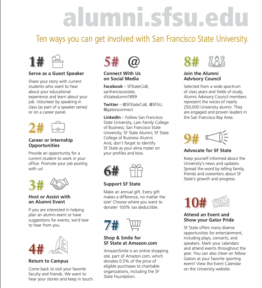 Alumni Engagement - 10 ways to engage | Taste of the Bay
